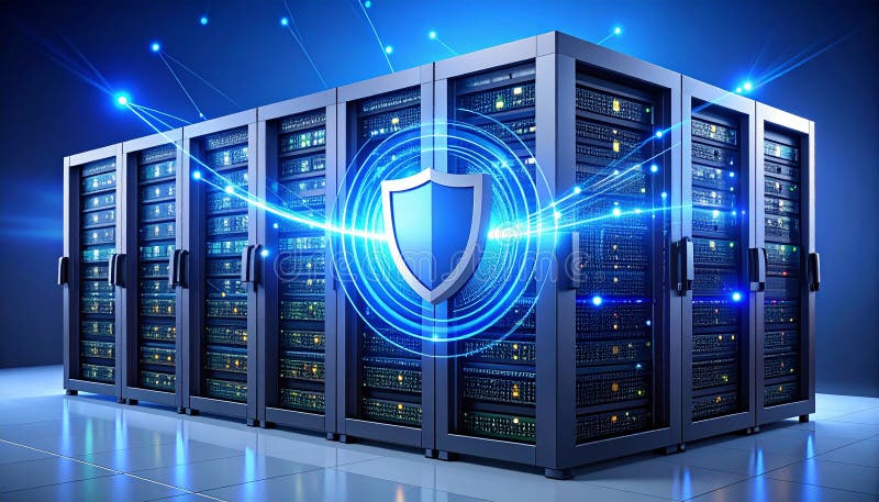 Futuristic Cybersecurity Shield Generator . Artificial Intelligence ...