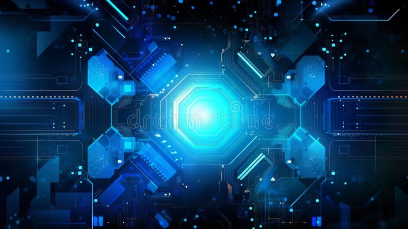 Futuristic Cyberspace Digital Illustration, Generative Ai Stock ...