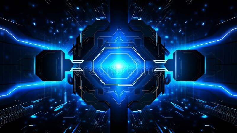 Futuristic Cyberspace Digital Illustration, Generative Ai Stock ...