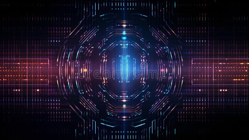 Futuristic Cyberspace Technology Background Concept Stock Illustration ...