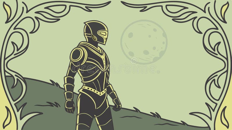 Futuristic Cyborg Soldier, Sci-Fi Warrior Concept, Vector Design ...