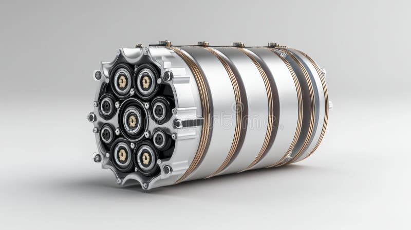 Futuristic Cylindrical Device with Intricate Design, Showcasing ...