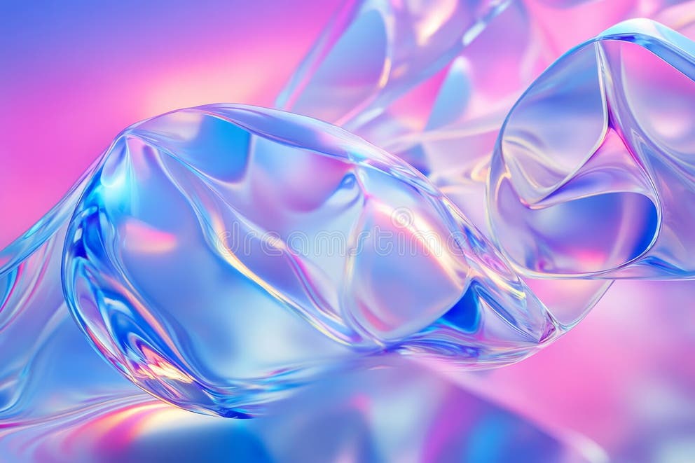 A Futuristic 3D Abstract Background Displaying an Endless Array of Floating, Translucent ...