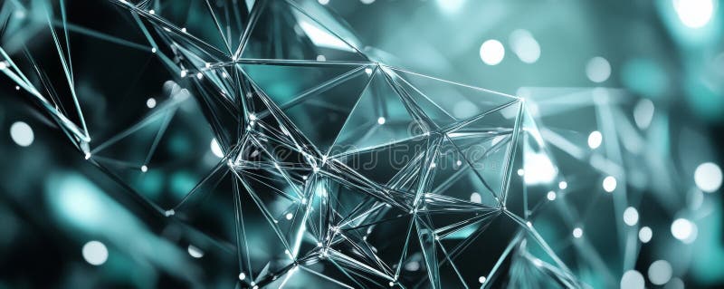 A Futuristic 3D Abstract Background with Interconnected Lines and Nodes ...