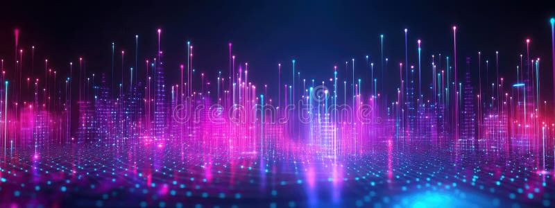 A Futuristic 3D Abstract Techno Illustration Featuring a Mystical ...