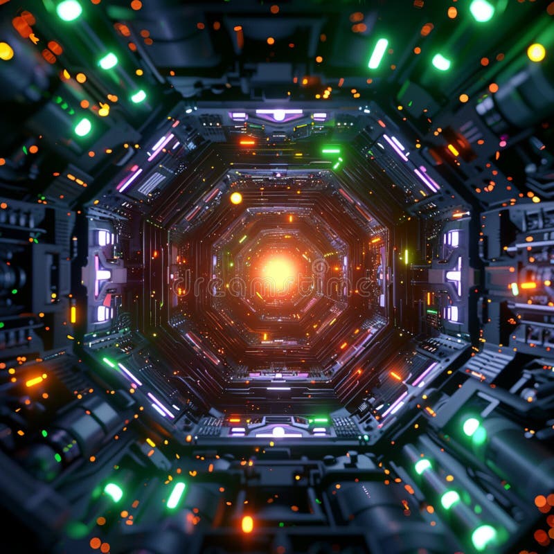 Futuristic 3D Backdrop Highlighting Innovation in Sci Fi Technology ...