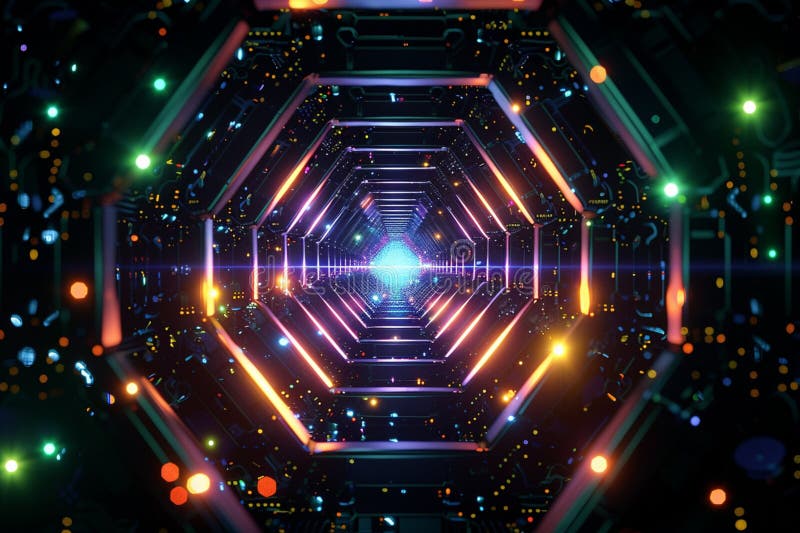 Futuristic 3D Backdrop Highlighting Innovation in Sci Fi Technology ...