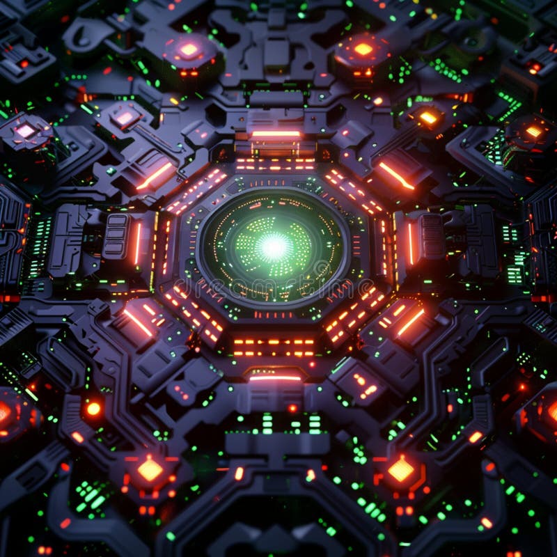 Futuristic 3D Backdrop Highlighting Innovation in Sci Fi Technology ...