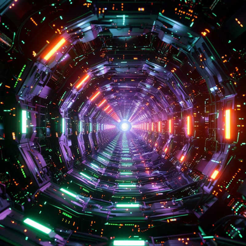 Futuristic 3D Backdrop Highlighting Innovation in Sci Fi Technology ...