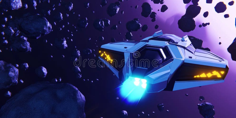 A Futuristic 3D Background of an Advanced Space Exploration Vessel ...