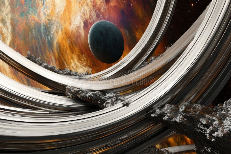 A Futuristic 3D Background of a Colossal AI-controlled Space Station ...