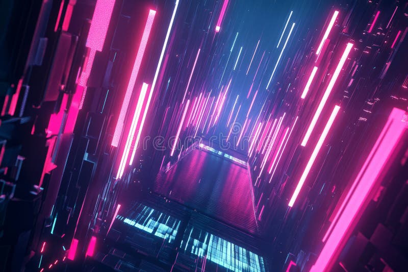 A Futuristic 3D Background Showcasing a Massive, Glowing Sound ...