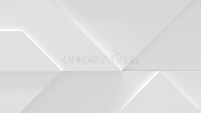 Futuristic 3D Background of White Panels with Soft Shadows Stock ...