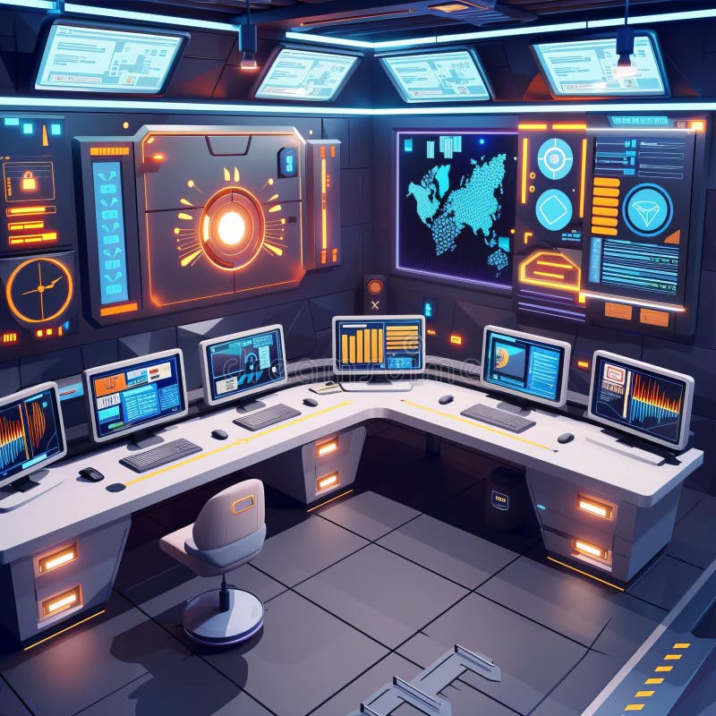 1 Futuristic 3D Cartoon Rendering of an AIpowered Security Operations ...