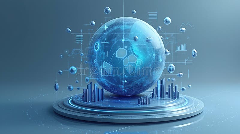 Futuristic 3D Data Visualization Sphere with Charts and Graphs Stock ... Futuristic 3D Data Visualization Sphere with Charts and Graphs Stock ...