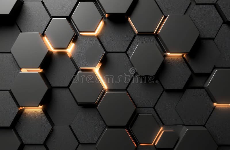 A Futuristic 3D Depiction of a Surface Covered in Hexagonal Patterns ...