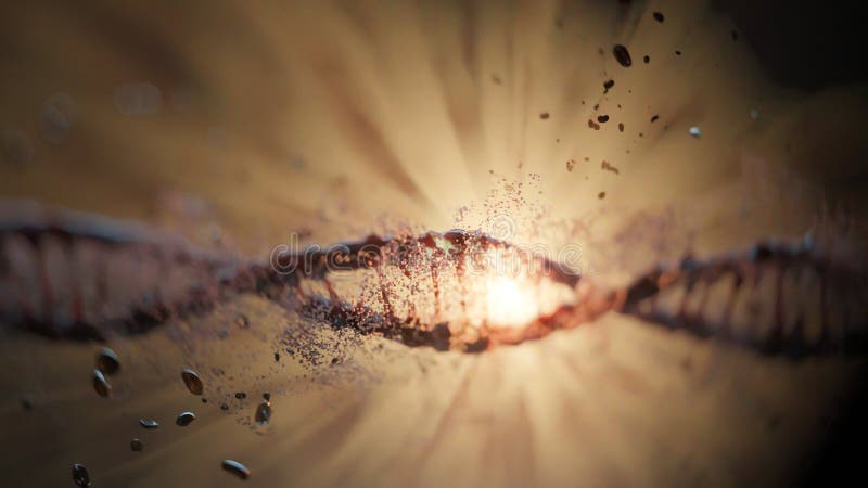 Futuristic 3D DNA Helix Graphic, Representing Gene Editing Technology ...