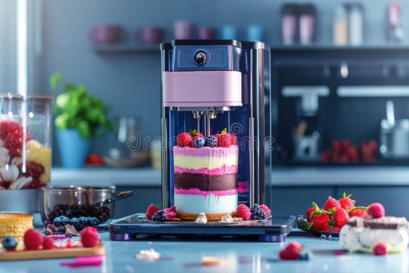 Futuristic 3D Food Printer Creates Colorful Dessert in High Tech ...