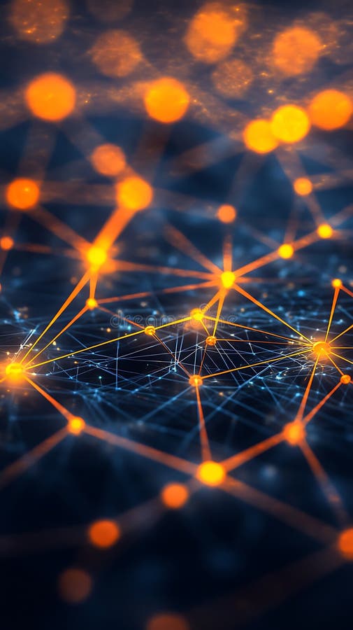 Futuristic 3D Geometric Shapes Against a High-Tech Grid Background ...