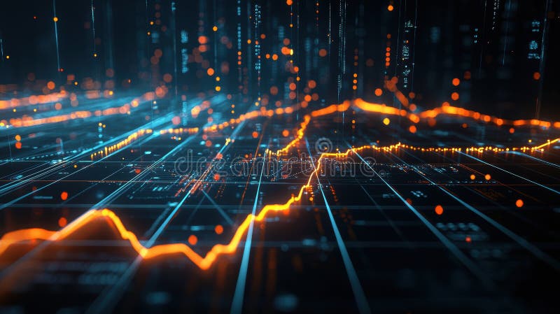 Futuristic 3D Global Electric Vehicle Adoption Line Graph for Data ...