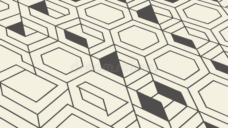 Futuristic 3D Hexagon Grid Pattern - Isometric Honeycomb Design, Vector Design Generative AI ...