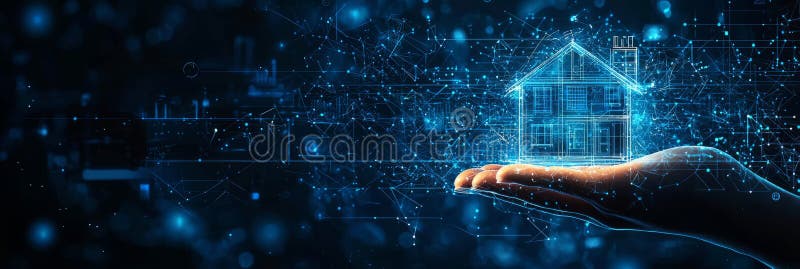 Futuristic 3D Holographic Model of Smart Home in Human Hand ...