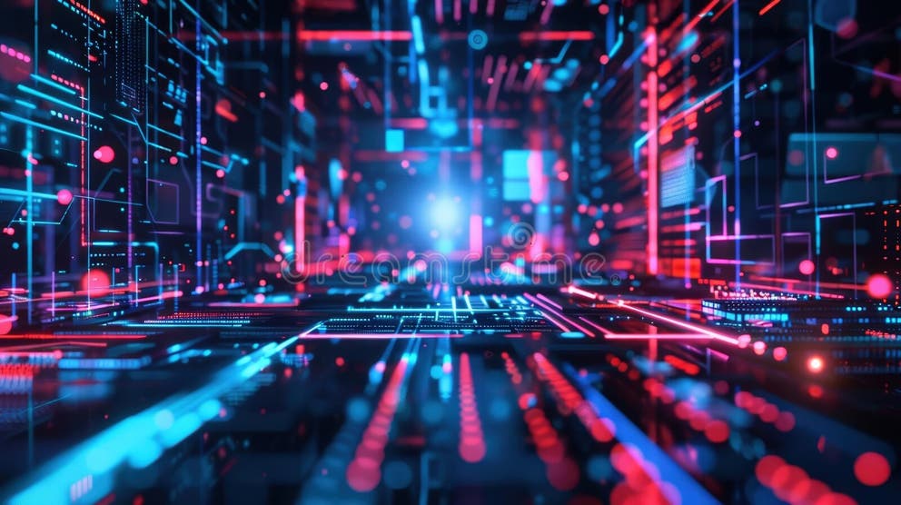 Futuristic 3D Illustration of an AI Analytics Engine Powering an ...