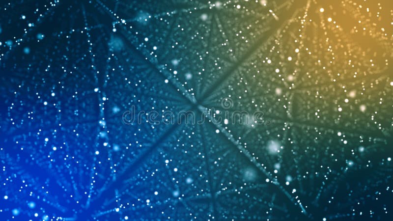 Mysterious Cyberspace with Lines of Dots Stock Illustration ...