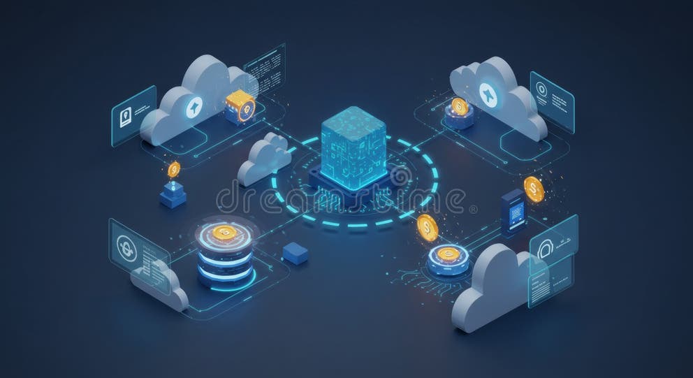 Decentralized Cloud Stock Illustrations – 3,790 Decentralized Cloud ...
