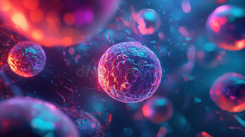 Futuristic 3D Illustration of Human Stem Cells Stock Illustration ...
