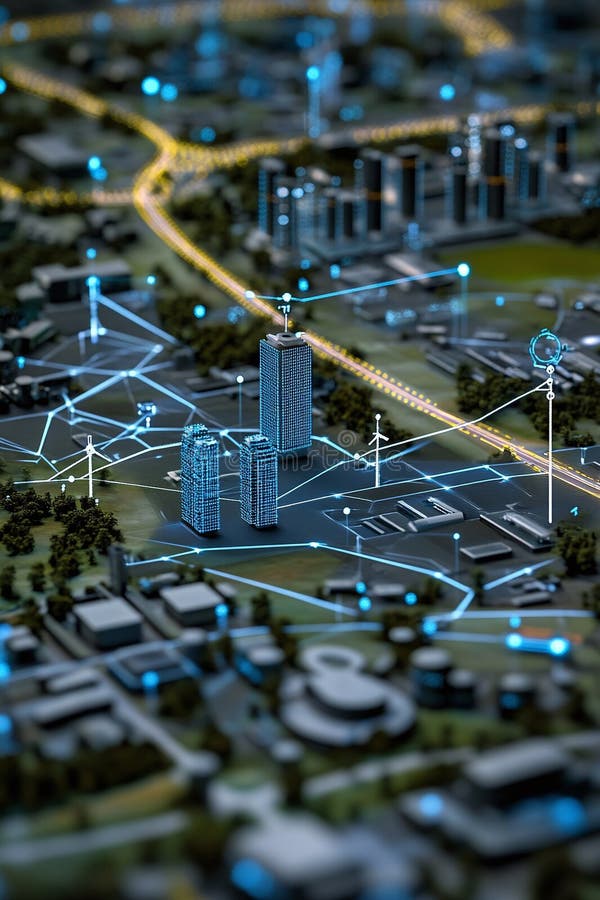 A Futuristic 3D Map of Industrial Parks with Spatial GIS Network Links ...