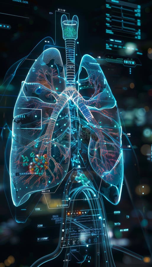 Futuristic 3d Medical Visualization of the Human Respiratory System ...