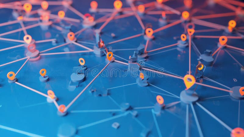 A Futuristic 3D Network Map Visualizes Data Connections Across Global ...