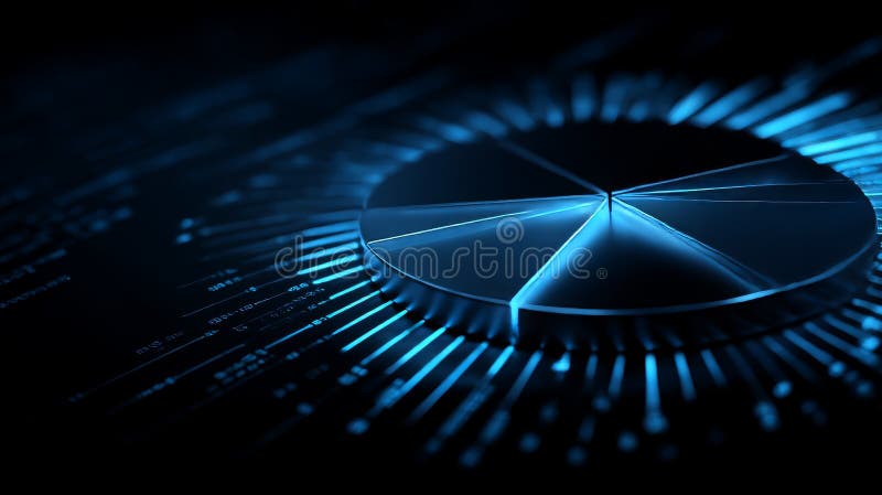 Abstract Pie Chart Data Visualization Dark Background Digital Design Stock Photos - Free ...