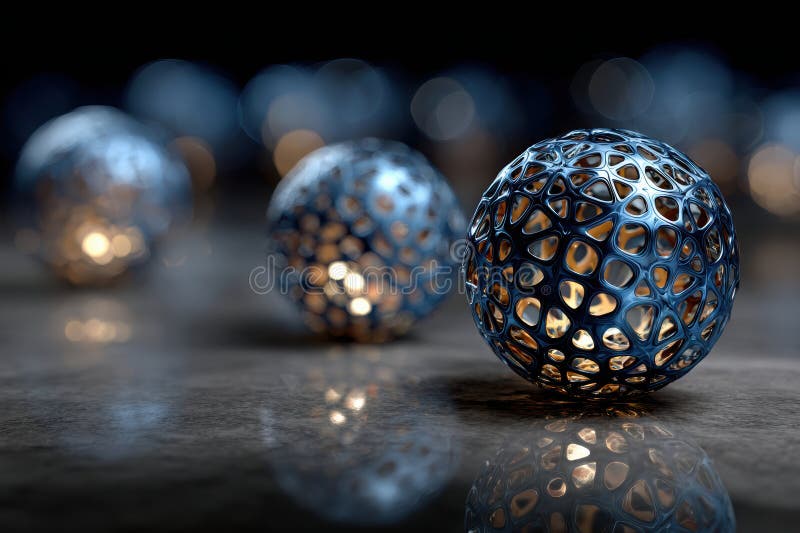 Futuristic 3D Printed Objects Showcase Intricate Designs Stock Photo ...