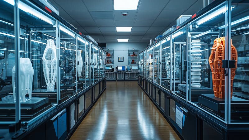 Futuristic 3d Printing Laboratory with Prosthetic Designs Stock ...