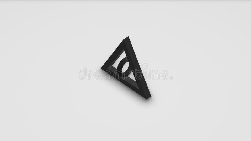 Futuristic 3D Render of Colored Torus Inside of Triangle in Isometric ...