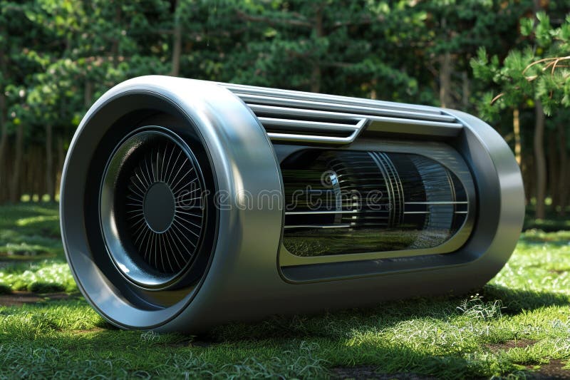 A Futuristic 3D Render of a Highefficiency Ventilation Unit with ...