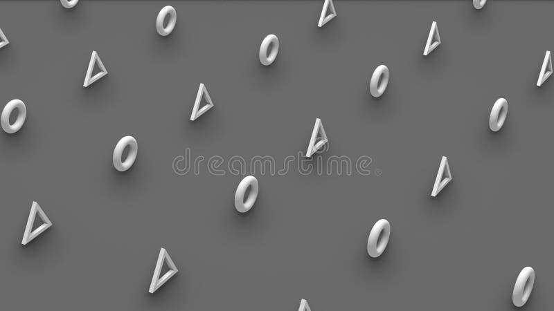 Futuristic 3d Render of Triangle and Torus Isoca Shapes in Isometric ...