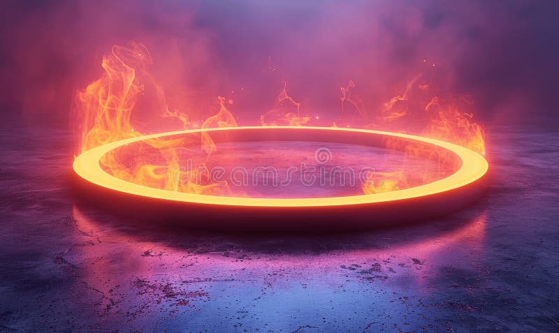 Futuristic 3D Rendered Gradient Circle with Blue Light Minimalist ...