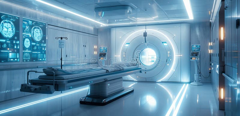 Futuristic 3D Rendered MRI CT Scan Machine with Holographic Medical ... Futuristic 3D Rendered MRI CT Scan Machine with Holographic Medical ...