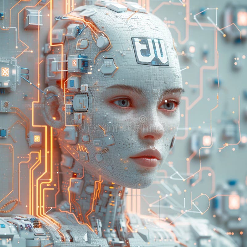 Futuristic 3D Rendering of AI, Highlighting the Concept of Intelligence ...