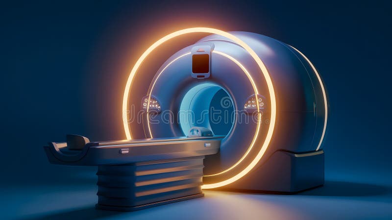 Futuristic 3D Rendering of High-Tech Modern MRI Scan Machine Stock ...