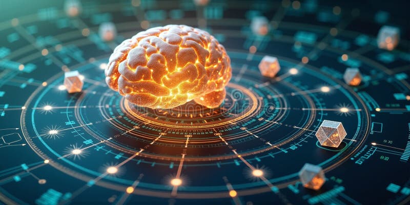 Smart Agriculture Digital Hub and Ecosystem 3D Concept Stock ...