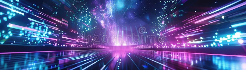 A Futuristic 3D Rendering of a Virtual Reality Concert Experience with ...