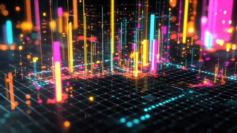 Futuristic 3D Scatter Plot of AI-Driven Automation and Workforce ...