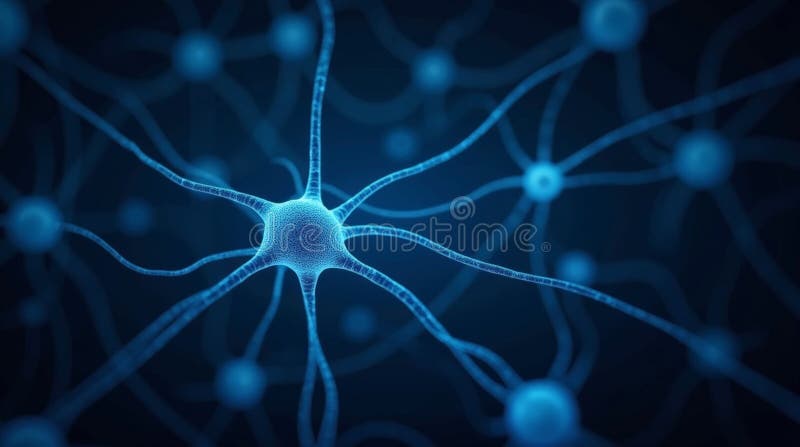 Futuristic 3D Visualization of Artificial Neural Network with Glowing ...