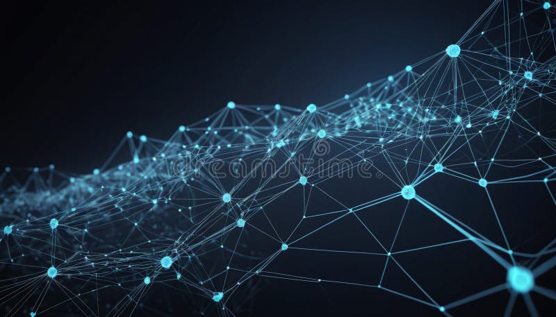 Futuristic 3D Wireframe Grid with a Cyber Technology Theme, Showcasing ...