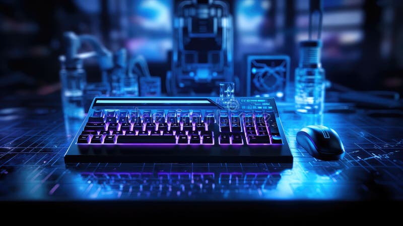 Futuristic Dark Tech Background Stock Illustration - Illustration of ...