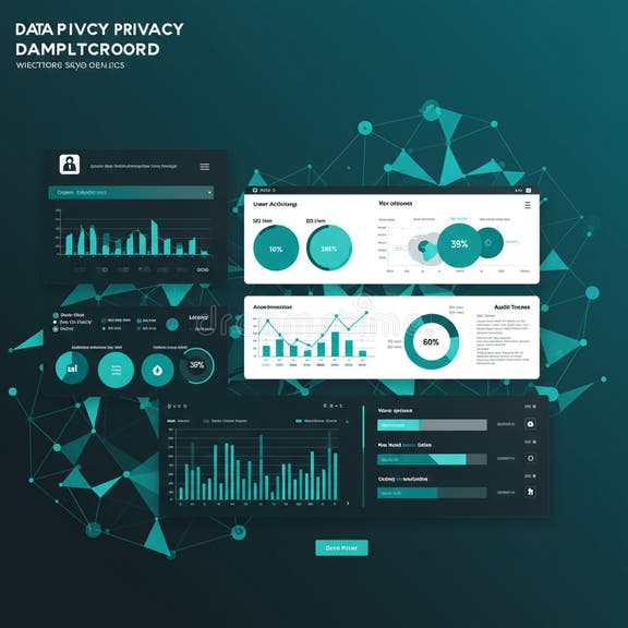 Futuristic Dashboard Design Featuring Various Data Visualization ...
